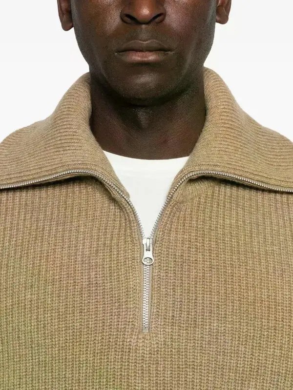 Samsøe Samsøe Sarick Ribbed-knit Quarter-zip Sweater