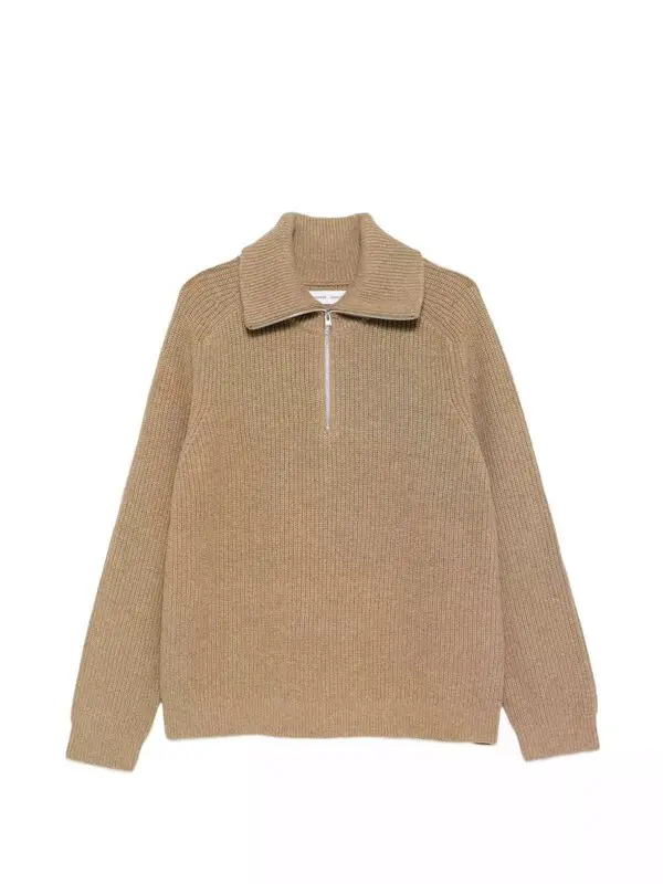 Samsøe Samsøe Sarick Ribbed-knit Quarter-zip Sweater