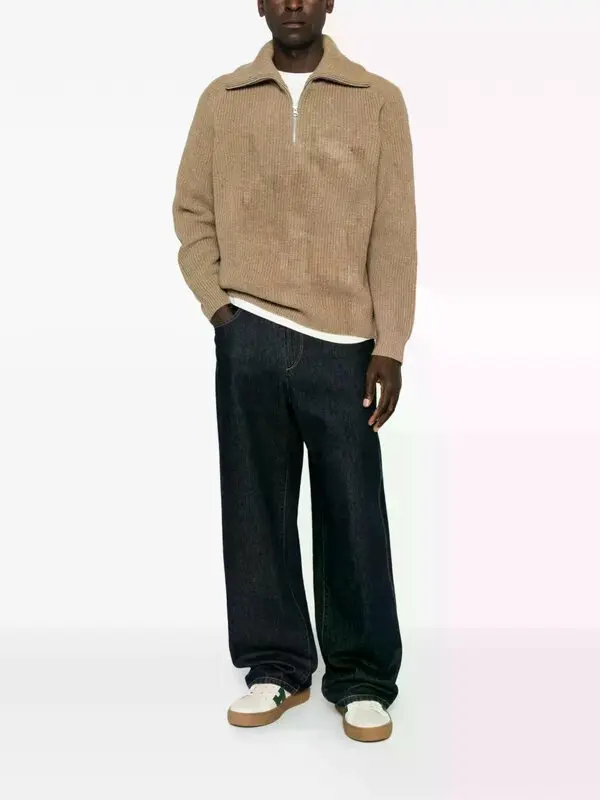 Samsøe Samsøe Sarick Ribbed-knit Quarter-zip Sweater