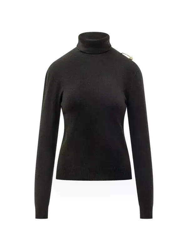 Alberta Ferretti Embellished High-neck Sweater - Black