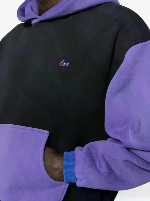ERL Colour-block Logo-patch Hoodie