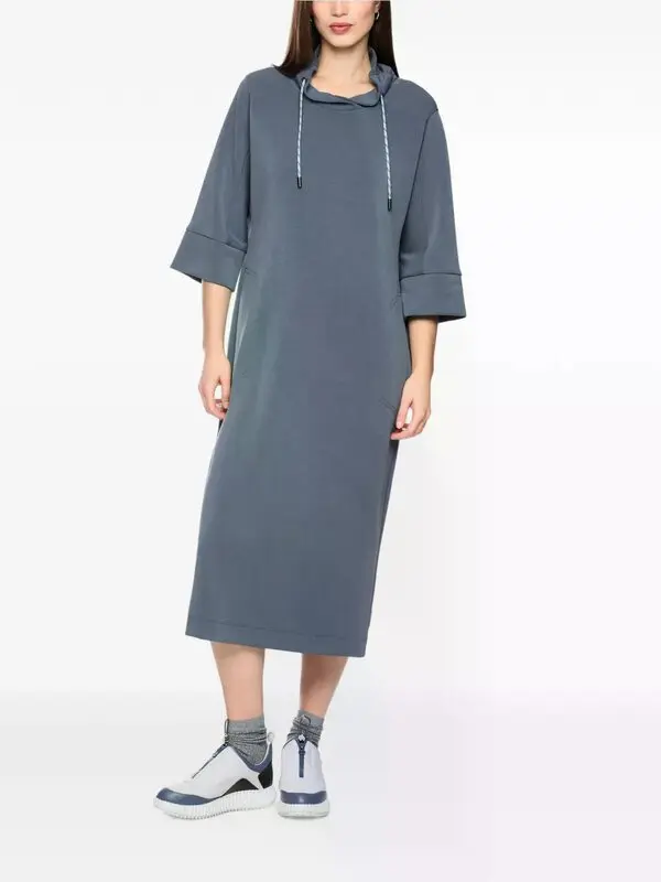 MARCCAIN Drawstring Hooded Midi Dress