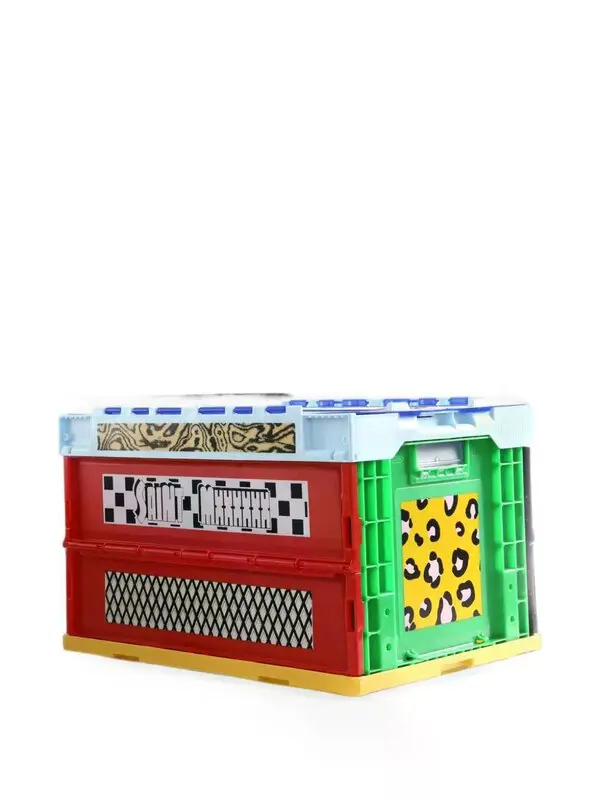 SAINT MXXXXXX Logo-print Panelled Storage Crate - Red