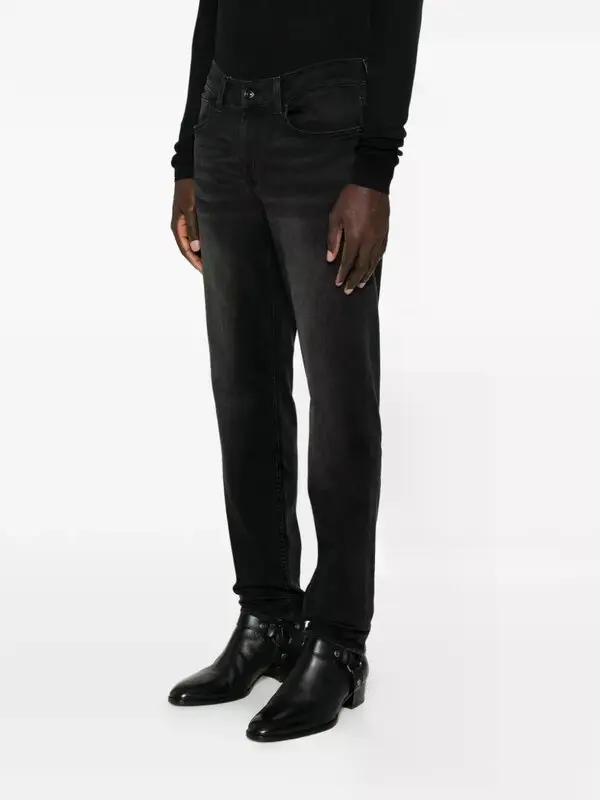 7 For All Mankind Faded-effect Whiskered Jeans