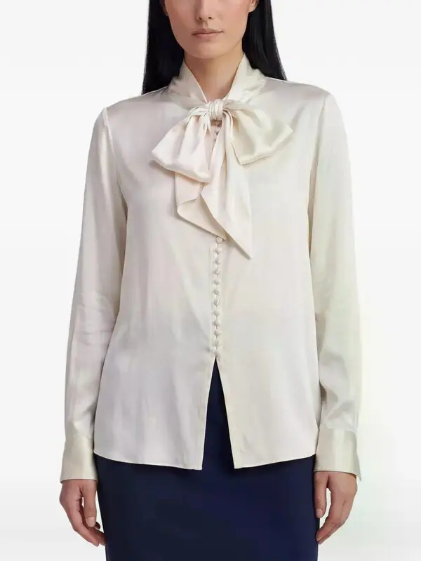 Vintage Pussy-bow Button-up Shirt