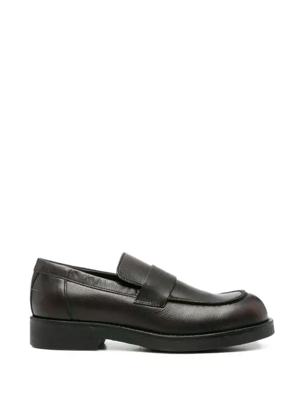 MAISON MARGIELA Logo-embossed Leather Loafers