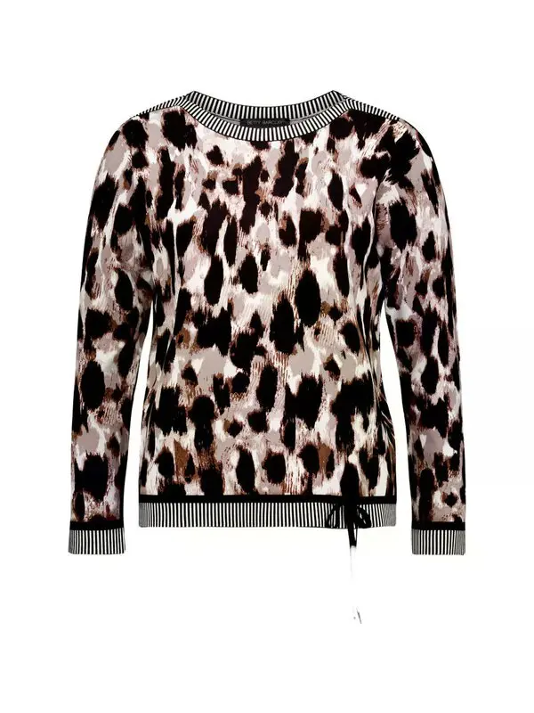 BETTY BARCLAY Leopard-print Drawstring Sweater