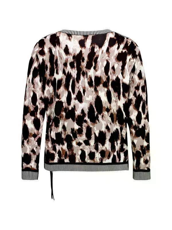 BETTY BARCLAY Leopard-print Drawstring Sweater