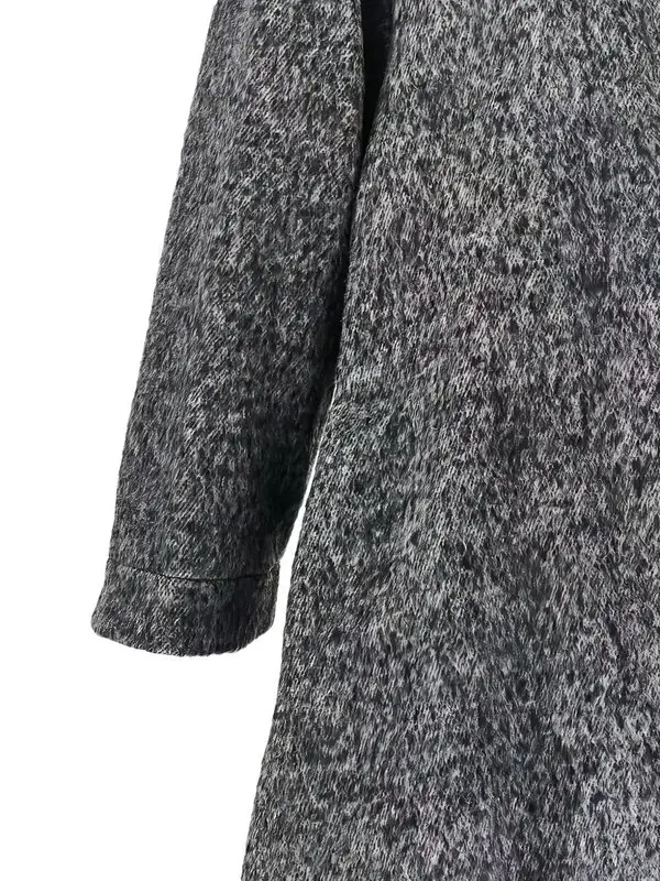 Emporio Armani Melange Concealed-fastening Coat - Grey