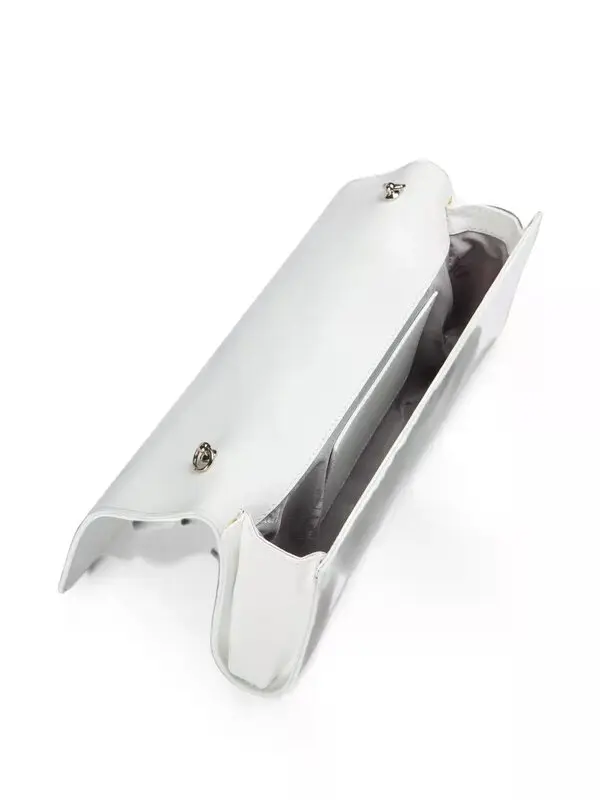 LE SILLA Patent-finish Logo-plaque Clutch Bag