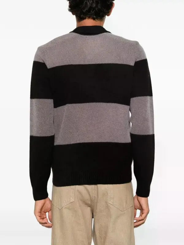 AROVESCIO Striped Polo Shirt