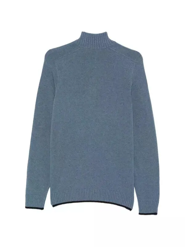 AROVESCIO Ribbed-knit Zip-fastening Sweater