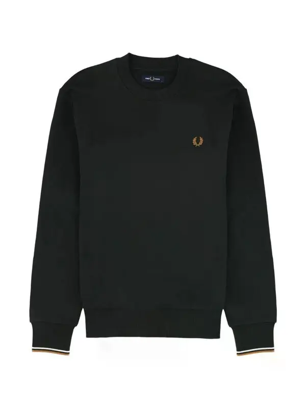Fred Perry Logo-embroidered Tipped-cuff Sweatshirt