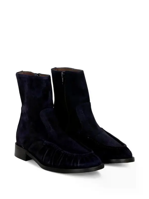 Status Ruched Ankle Boots - Blue