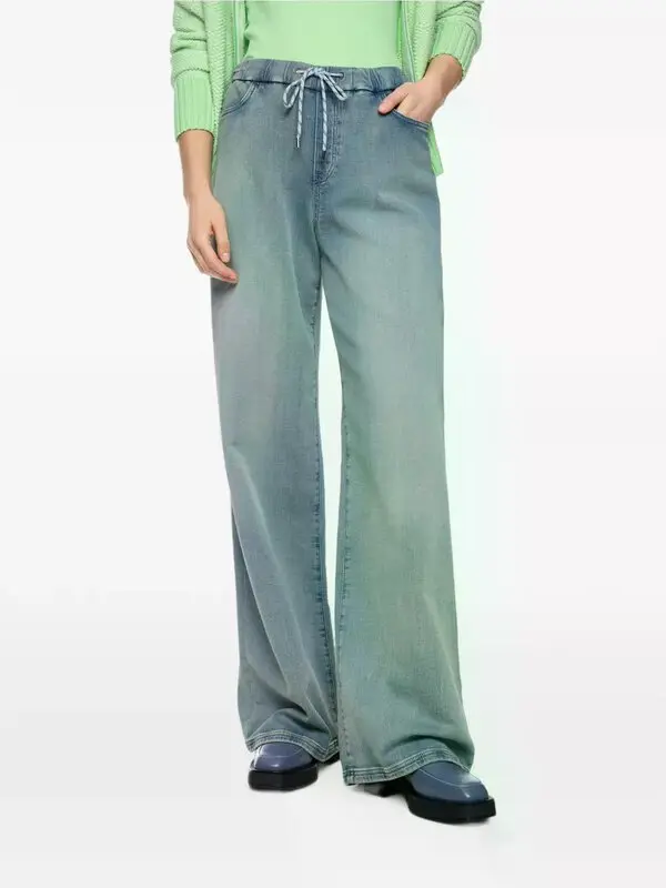 MARCCAIN Drawstring-waist Wide-leg Jeans