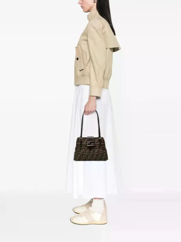 Fendi 2000-2010 Small Zucca Canvas Shoulder Bag