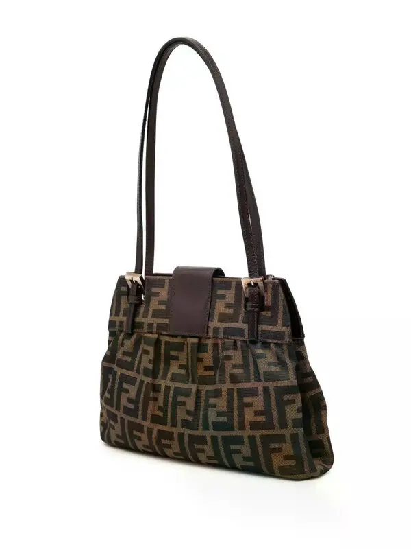 Fendi 2000-2010 Small Zucca Canvas Shoulder Bag