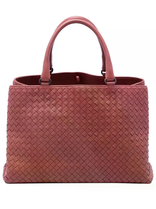 Bottega Veneta 2012-2026 Nappa Intrecciato Milano Tote Bag - Red