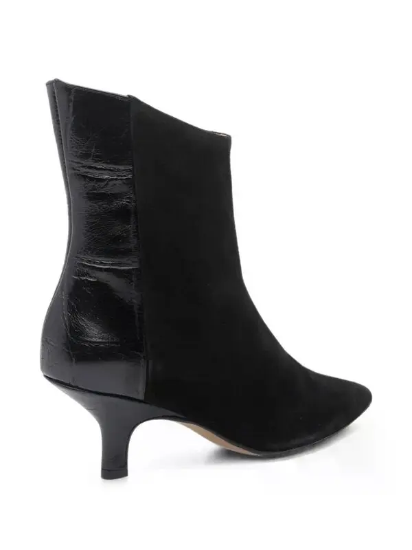 ANGEL ALARCON Croc-effect Panelled Suede Boots