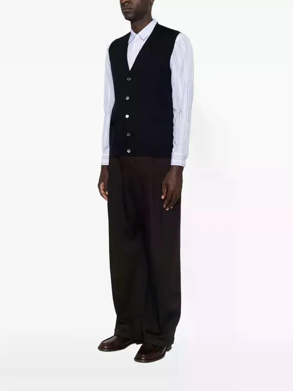 Alpha Studio Button-fastening V-neck Waistcoat
