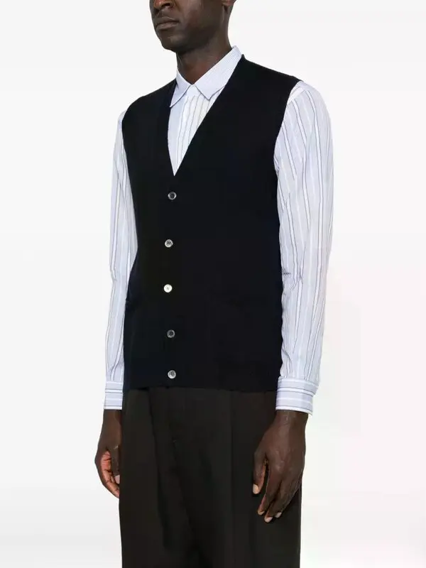 Alpha Studio Button-fastening V-neck Waistcoat