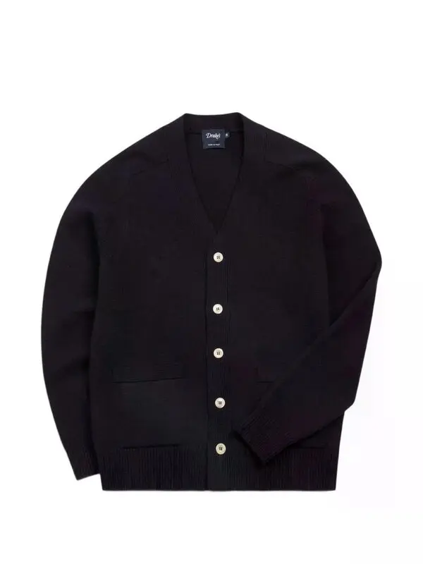 DRAKE'S Button-up Lambswool Cardigan