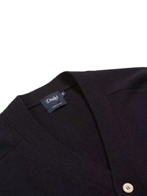 DRAKE'S Button-up Lambswool Cardigan