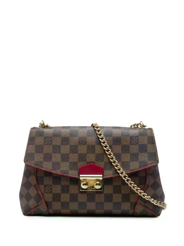 LOUIS VUITTON 2016 Damier Ebene Caissa Clutch Shoulder Bag - Brown