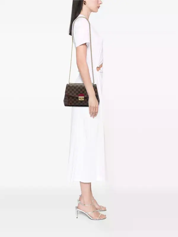 LOUIS VUITTON 2016 Damier Ebene Caissa Clutch Shoulder Bag