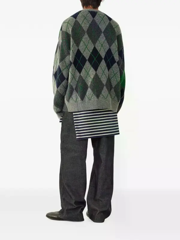 STUDIO TOMBOY Argyle-intarsia Knit Cardigan