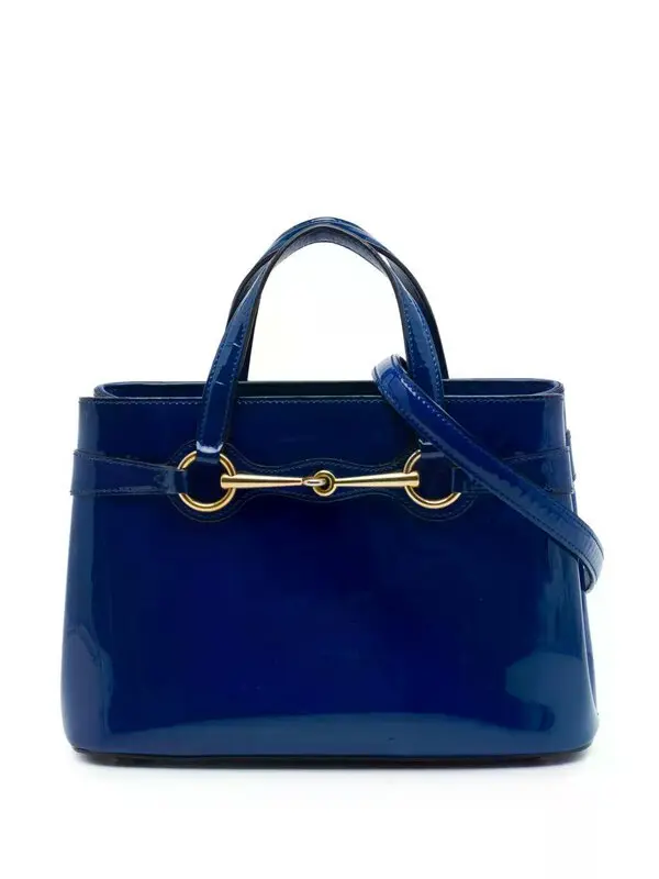 Gucci 2016-2026 Patent Bright Bit Satchel - Blue