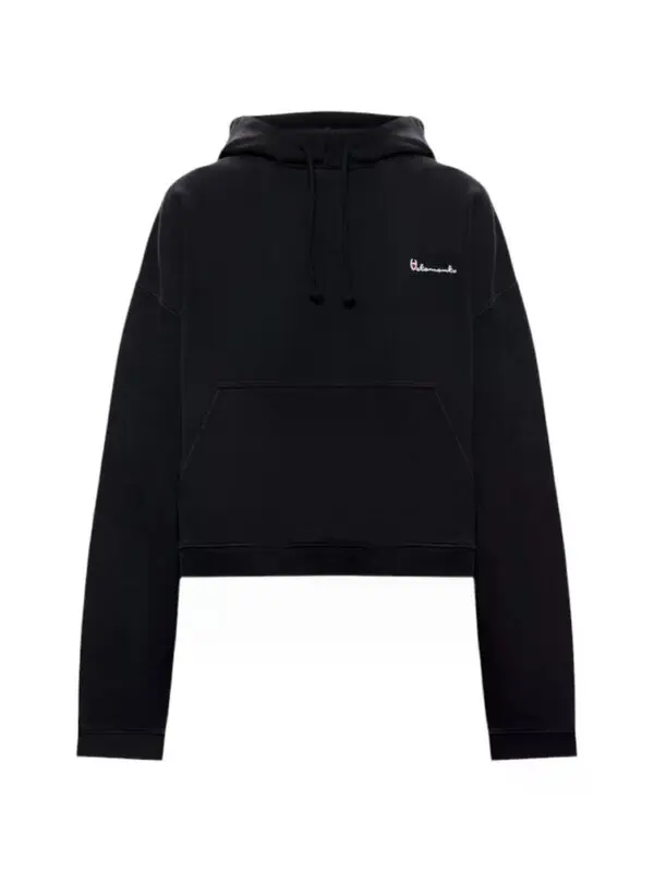 Vetements Logo-embroidered Cropped Hoodie