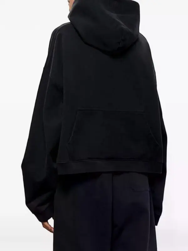 Vetements Logo-embroidered Cropped Hoodie