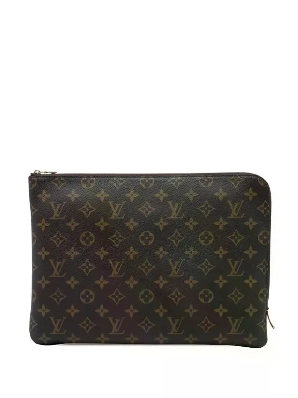 LOUIS VUITTON 1997 Monogram Etui Voyage Gm Clutch Bag - Brown