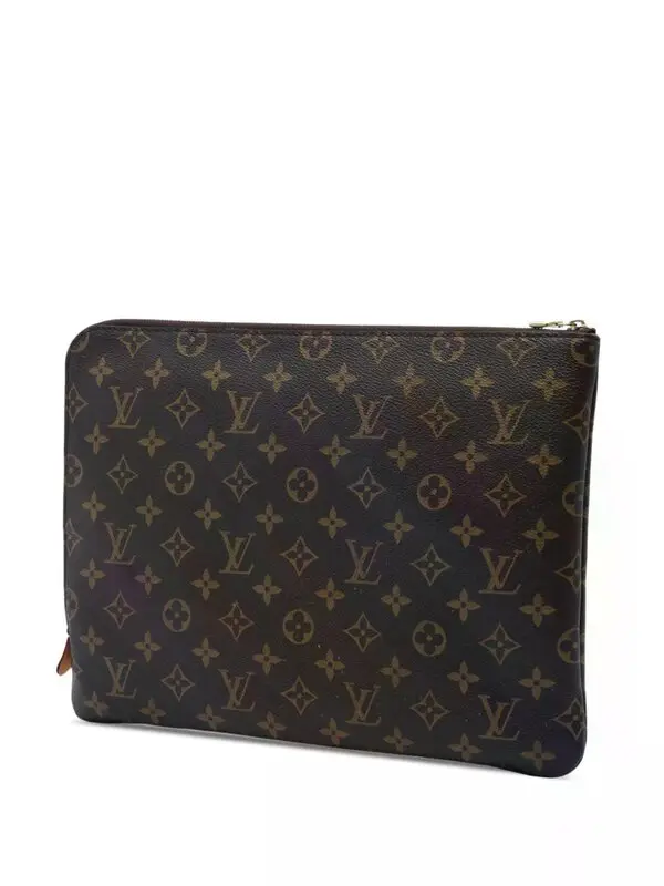 LOUIS VUITTON 1997 Monogram Etui Voyage Gm Clutch Bag - Brown