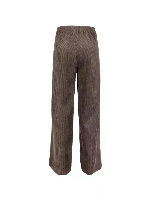 VIA MASINI 80 Corduroy Elasticated-waist Trousers - Brown