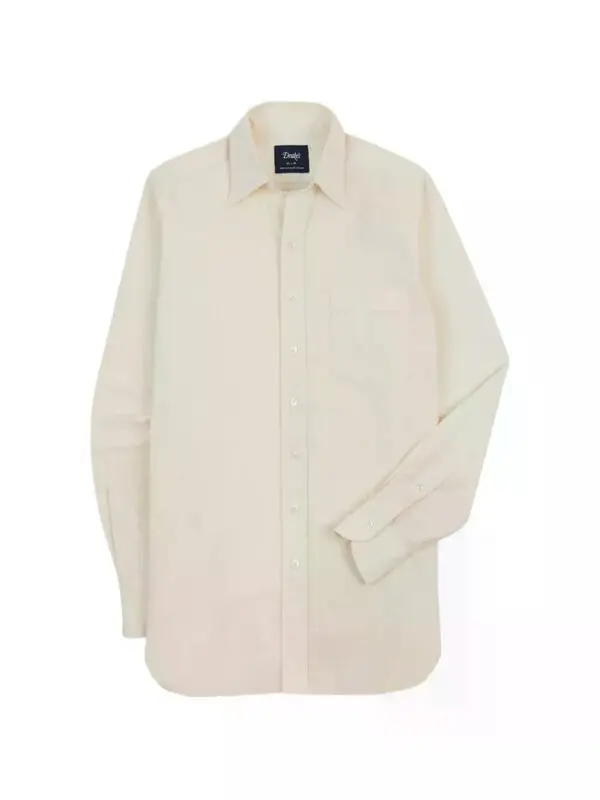 DRAKE'S Long Point-collar Shirt