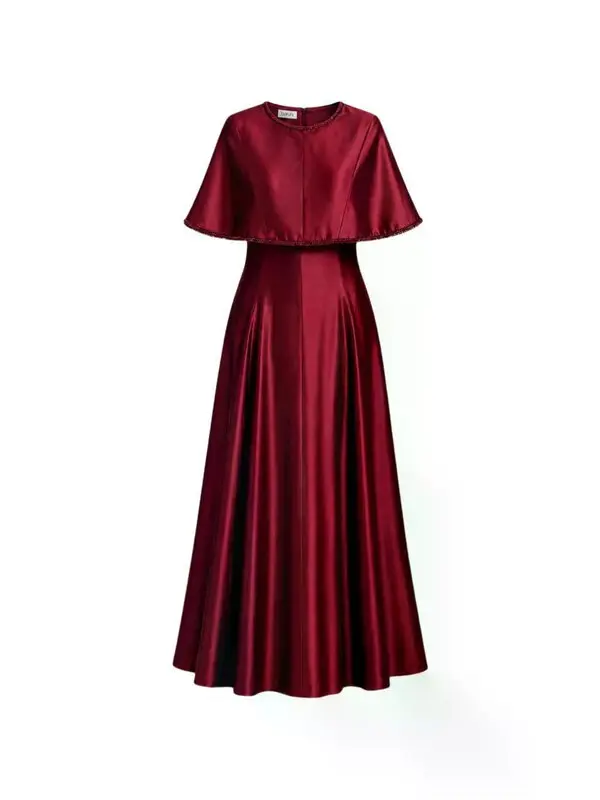 BARUNI Alya Cape-overlay A-line Maxi Dress