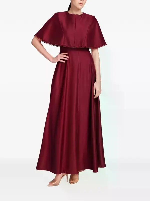 BARUNI Alya Cape-overlay A-line Maxi Dress