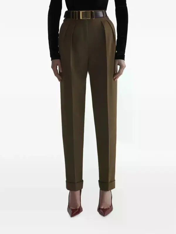 MUGLER Kaki Carrot Pants
