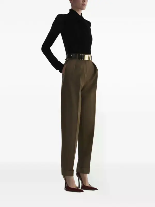 MUGLER Kaki Carrot Pants