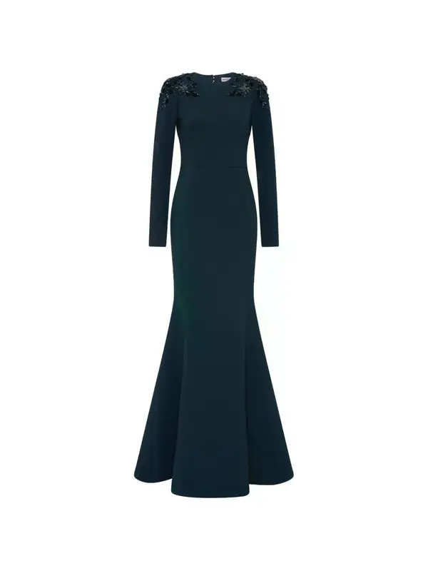 Rebecca Vallance Adrienne Long-sleeve Gown - Blue