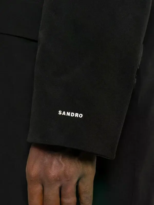 Sandro Hooded Stand-up Collar Parka