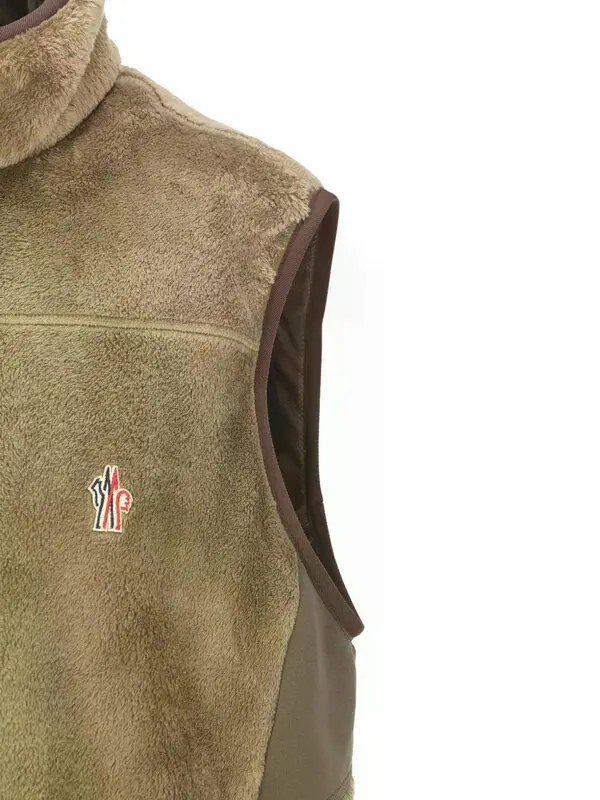 Moncler Fleece-texture Logo-patch Gilet