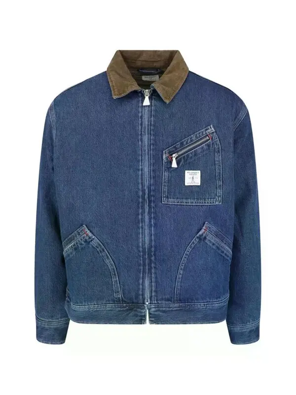 ROY ROGER'S Corduroy-collar Denim Jacket