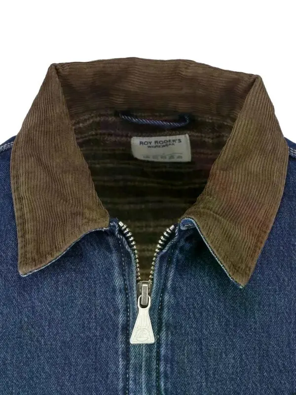 ROY ROGER'S Corduroy-collar Denim Jacket