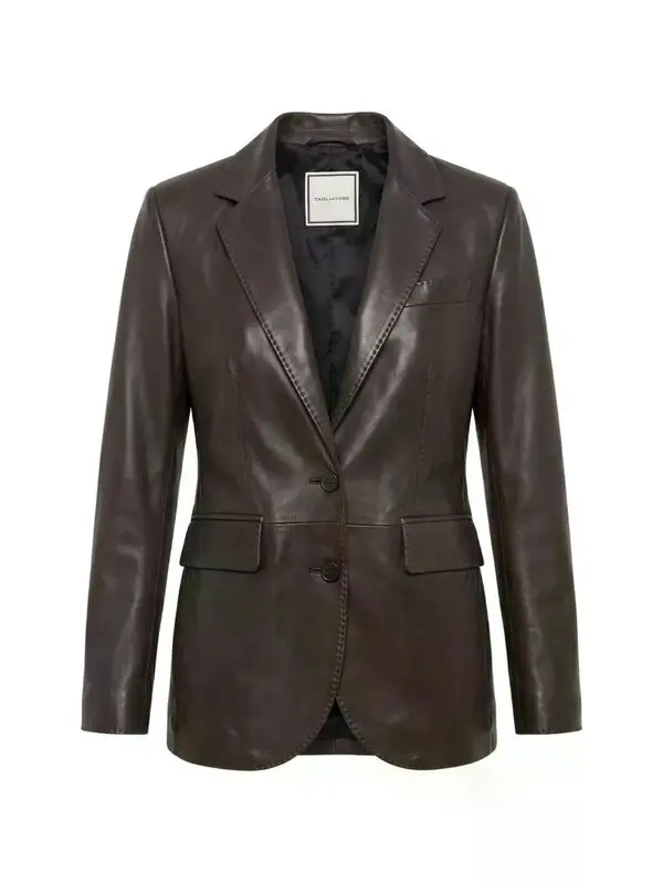 Tagliatore Single-breasted Leather Blazer