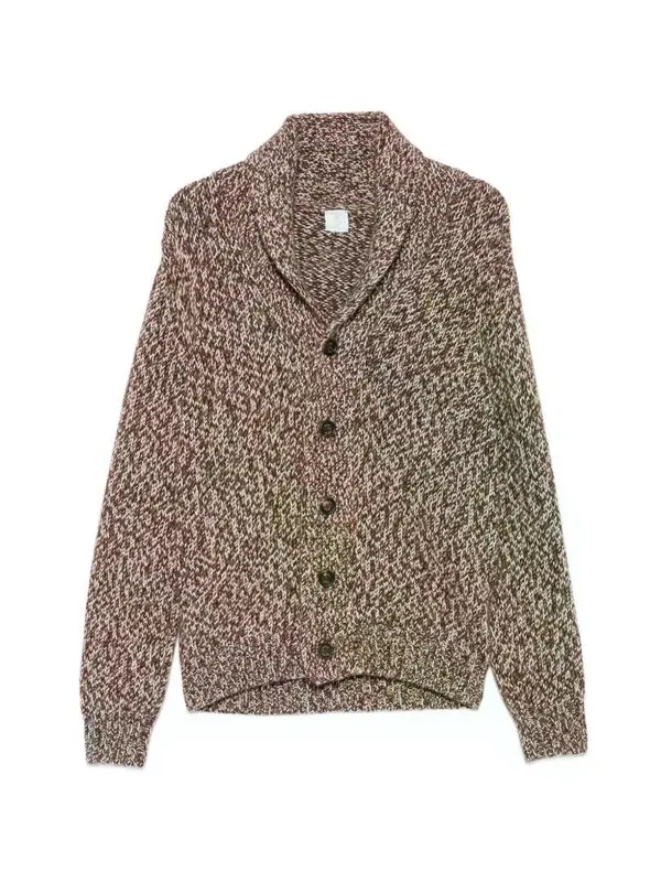 Eleventy Chunky-knit Shawl-collar Cardigan