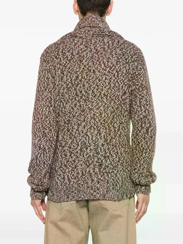Eleventy Chunky-knit Shawl-collar Cardigan