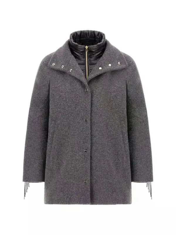 Herno Fringe-trimmed Nylon Ultralight Coat - Grey